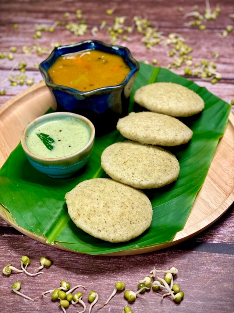 Moong Sprouts Idli - Meghna Food Magic