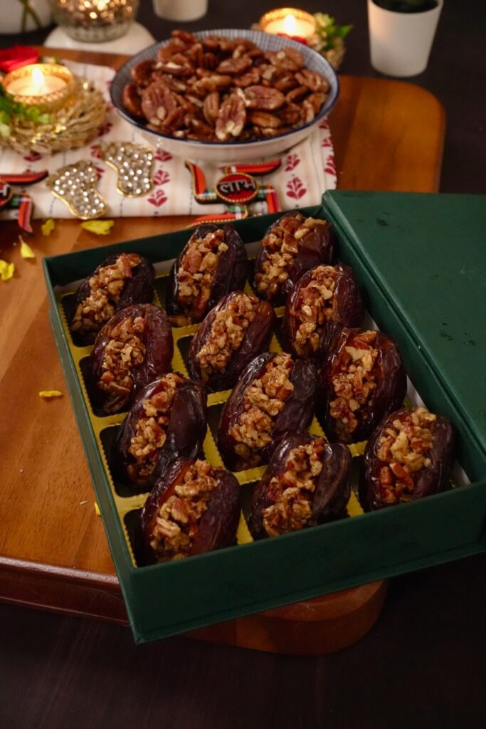 Pecan Filled Dates Recipe | Meghna's Food Magic